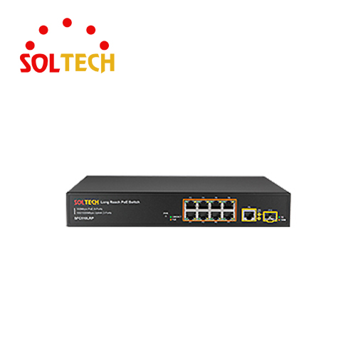 솔텍,SFC510LRP 솔텍 POE 8포트 / SFP 1포트 / UP 1포트 / 125W / Long Reach PoE / POE 스위치허브